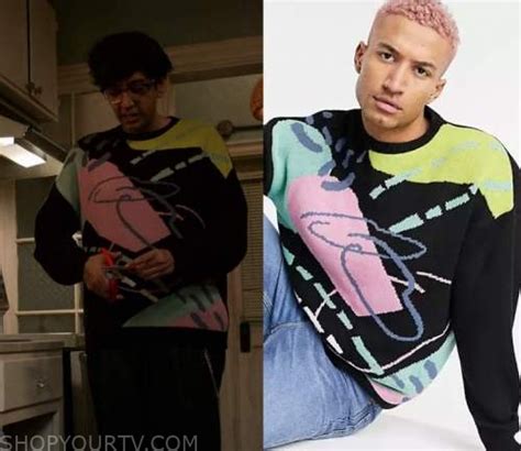 Atypical Season 4 Episode 1 Zahids Printed Knit Sweater Shop Your Tv