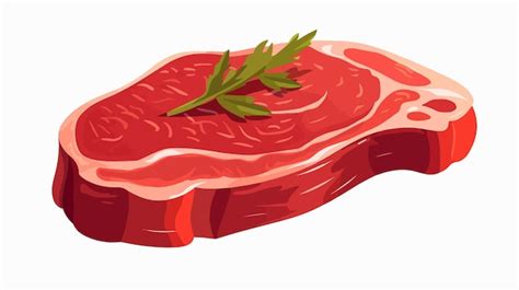 Flat Meat Steak Pictogram Icon Premium Ai Generated Vector
