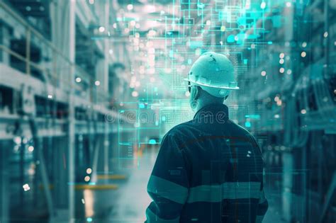 Engineer Industrial In Futuristic Industry Interface Advanced Operation
