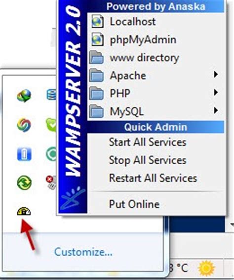 WampServer 2 0i Apache MySQL PHP No Windows