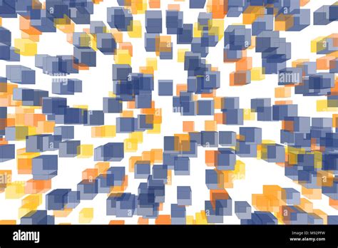 Random Colored Abstract Overlapping Cubes Or Boxes Digital Generative