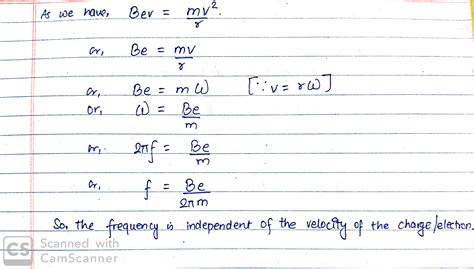 Motion Of Electron In Uniform Magnetic Field Class Twelve Physics