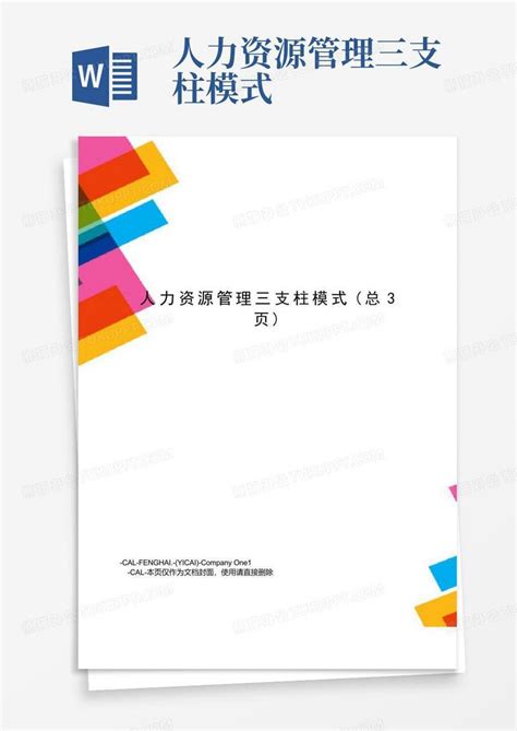 人力资源管理三支柱模式word模板下载编号ljjvbyzw熊猫办公