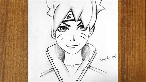 How To Draw Boruto Uzumaki Step By Step Easy Drawing Tutorial Youtube