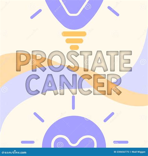 Prostate Glowing Neon Sign On Stonework Wall 3d Rendered Royalty