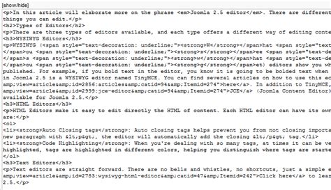 Joomla 25 Editor Inmotion Hosting
