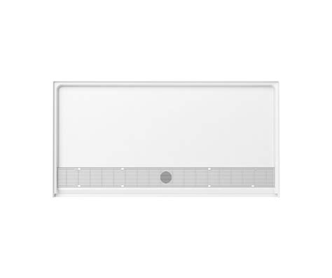 XSB 6030 TR 1 0 COL AcrylX Alcove Shower Base In White With Trench