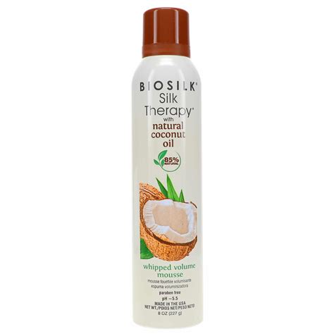 Biosilk Silk Therapy with Natural Coconut Oil Whipped Volume Mousse 8 ...