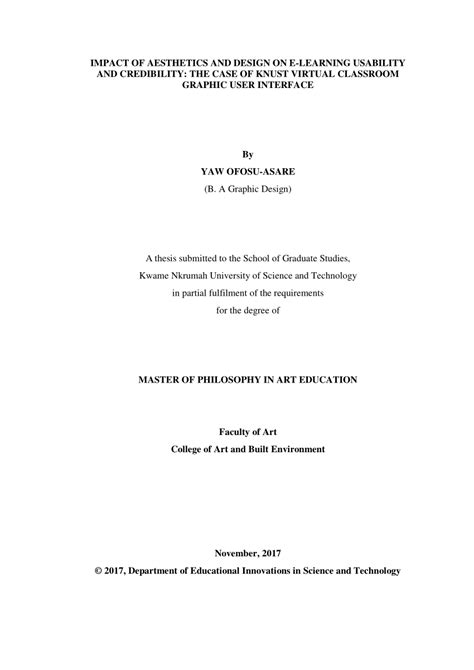 Pdf Impact Of Aesthetics And Design On E Learning Usability And