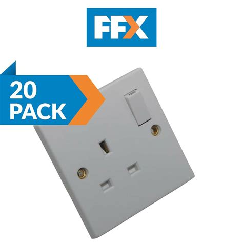 Get 1 Gang 3 Pin Single Socket Outlet With Switch Graphite Grey Inserts