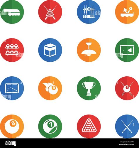 Billiards Simply Icons Stock Vector Image And Art Alamy