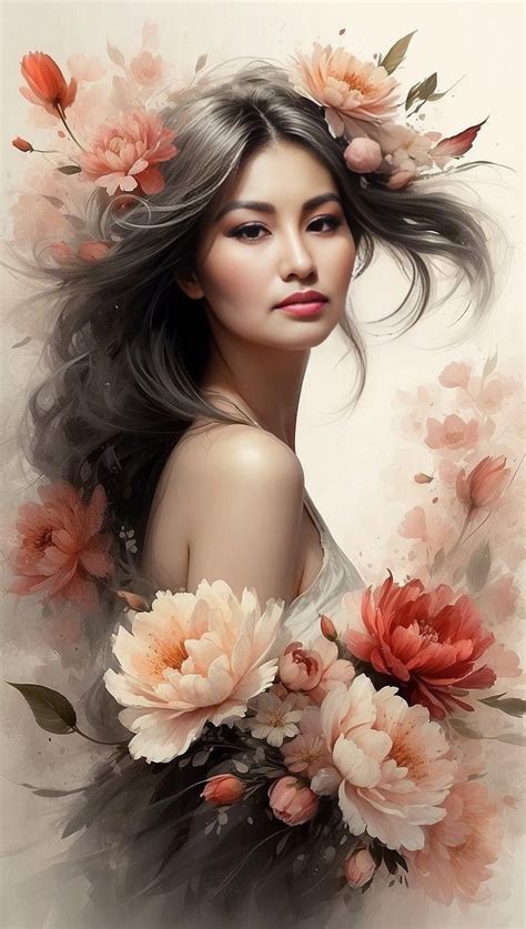 Pin By Noelbana On Narun Woman Painting Asian Painting Beautiful