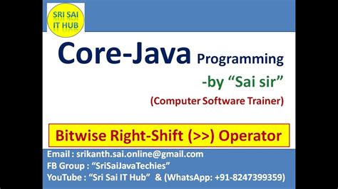 68 Bitwise Right Shift Operator In Java Program Bitwise Operators
