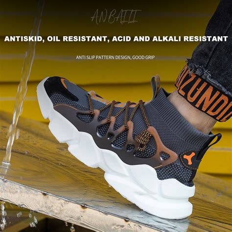 Badu Bg Неразрушими защитни работни обувки със стоманена капачка на пръстите Дишащи спортни