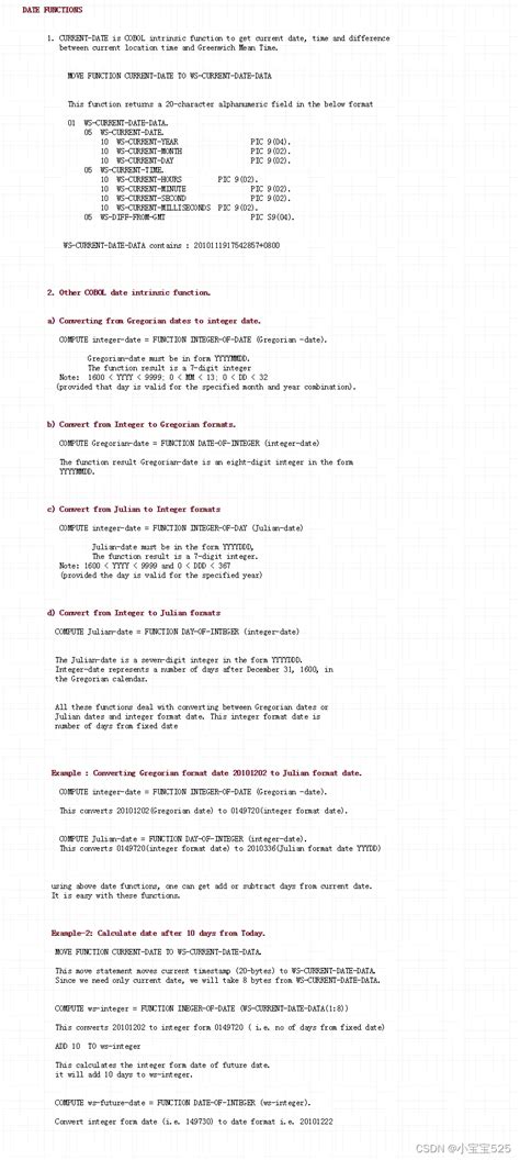 Cobol中获取系统dateandtime方法cobol 时间函数 Csdn博客