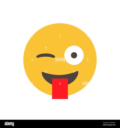 Crazy Stuck Out Tongue Winking Eye 3d Stylized Vector Icon Realistic