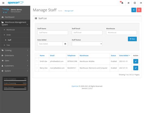 OpenCart WMS Mobile App Warehouse Management System WebKul