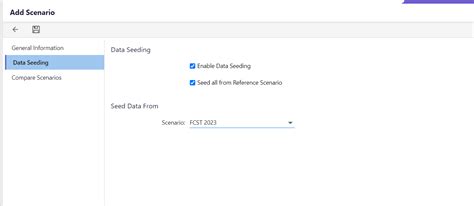 seeding options in scenario setup