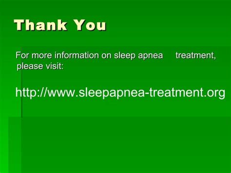 Sleep Apnea Treatment Ppt