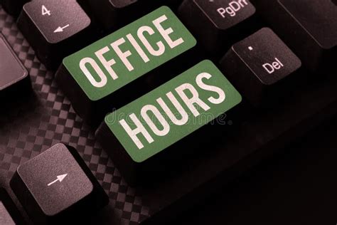 Text Showing Inspiration Office Hours Concept Meaning The Hours Which
