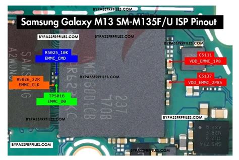 Samsung M13 Sm M135f U Emmc Isp Pinout And Test Point Frp Bypass Files