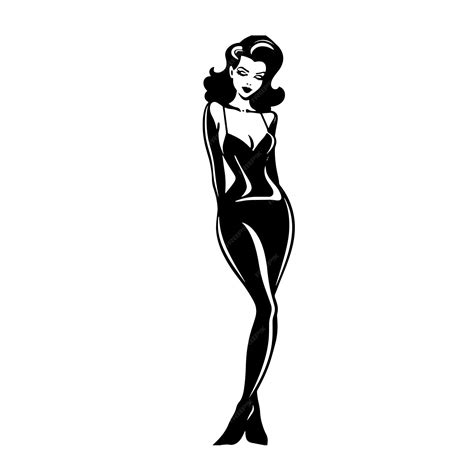 Pin Up Girl Silhouette Vector Premium Ai Generated Vector