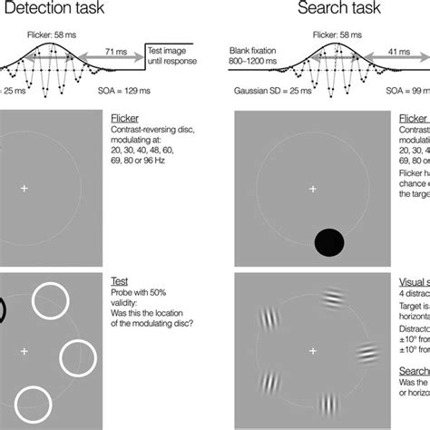 flicker detection left hand side was measured for a circular disc at