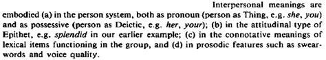 Systemic Functional Linguistics Interpersonal Meanings In The Nominal Group