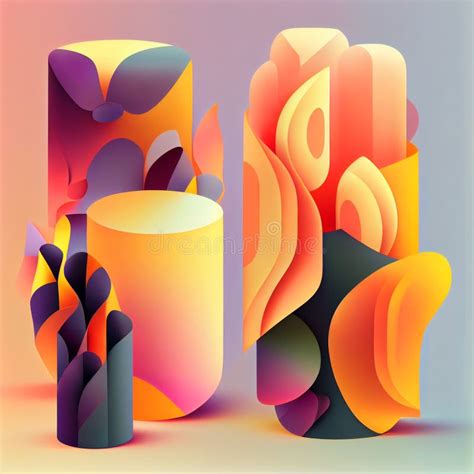 Geometric Shapes Composition Abstract Background Stock Illustration Illustration Of Color