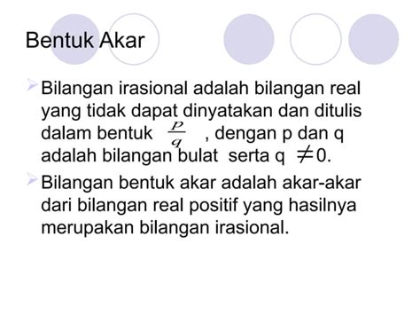 Bentuk Akar Dan Log Kelas 10 Semseter 2ppt Ppt