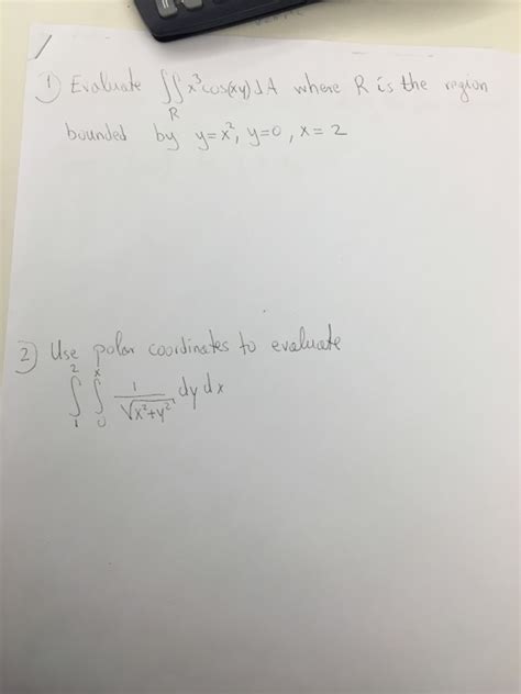 Solved Evaluate Double Integral R X 3 Cos Xy DA Where R Is Chegg