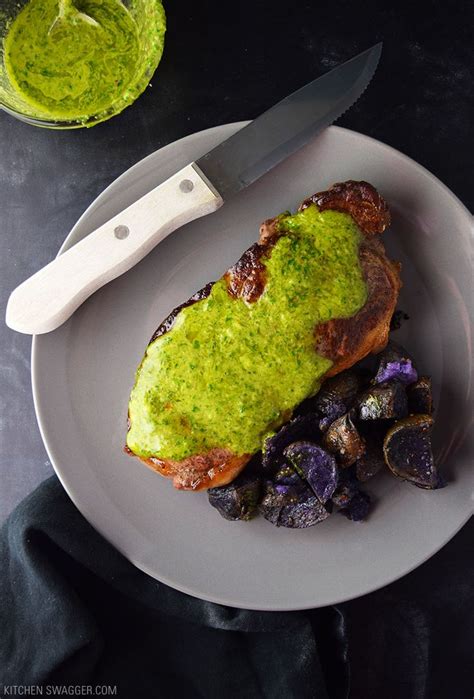 Steak Frites With Chimichurri Sauce Recipe Recipe Cooking The