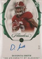 DeVonta Smith Flawless RGS DVS Rookie Gems Signatures Emerald Price Guide Sports