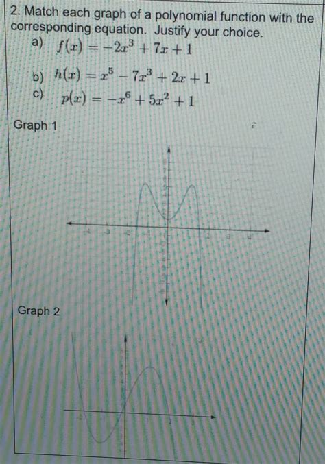 answered 2 match each graph of a polynomial… bartleby