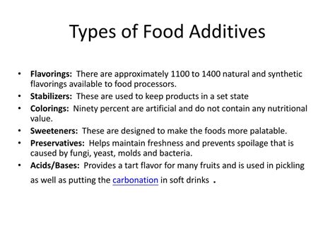 Ppt Food Additives Powerpoint Presentation Free Download Id3632447