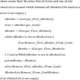 Pseudo Code For The Pairing Algorithm Download Scientific Diagram