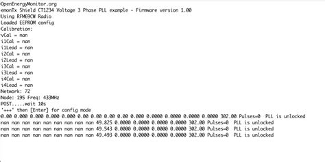 Uno EmonTx Shield 3Phase RFM69 Recommended Firmware EmonTx