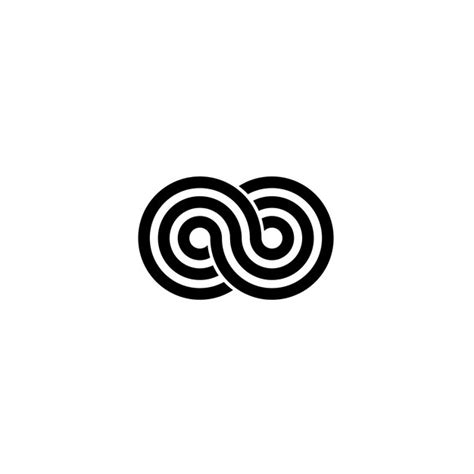 Premium Vector Black White Infinity Loggo Design