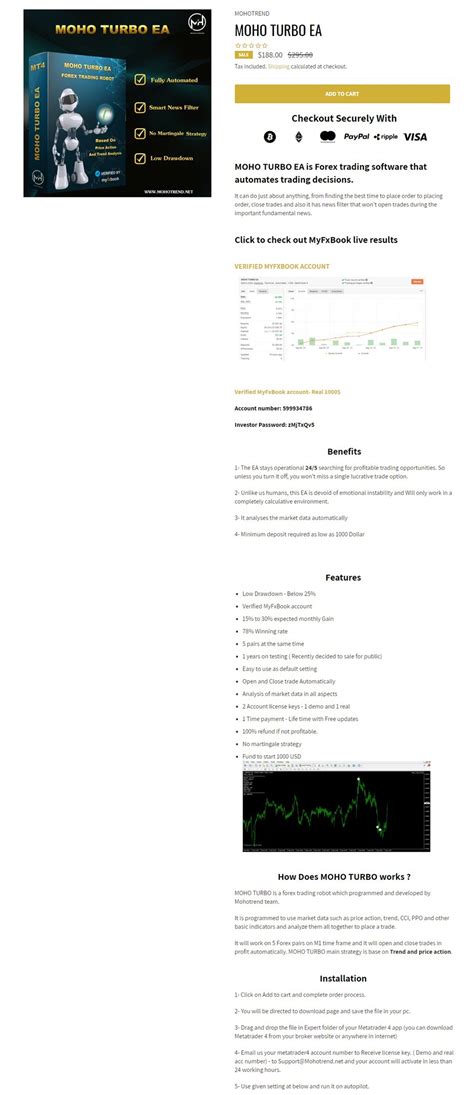 Moho Turbo Ea V1 Mt4 Cheap Group Buy Vip Telegram Signals Trading