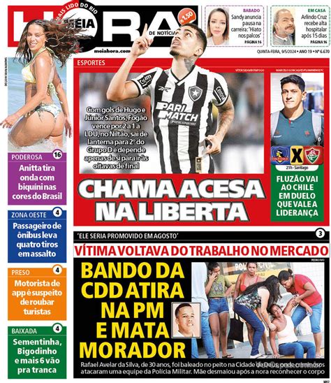 Capa Meia Hora Sexta De Maio De