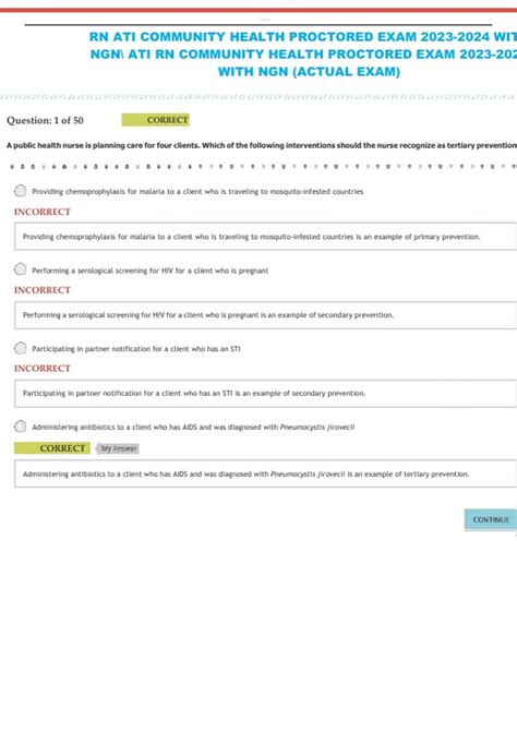 Rn Ati Community Health Proctored Exam With Ngn Ati Rn Community Health