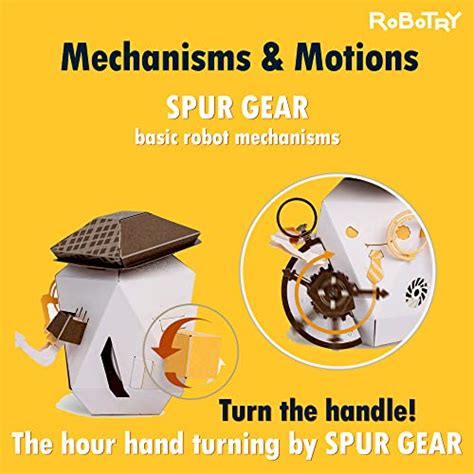 Moving Paper Robots Set Beginner Level Stem Kit Paper