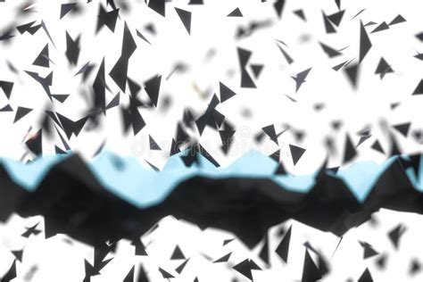 Triangle Surface Plane With Structure Lines 3d Rendering Stock