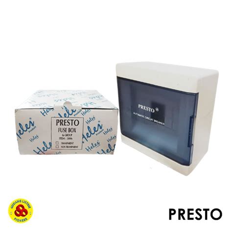 Jual Presto Box Mcb 6 Group Tempel Outbow Tutup Transparant Heles Box