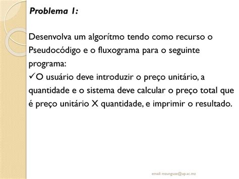 Algoritmos E Fluxogramas Ppt Carregar