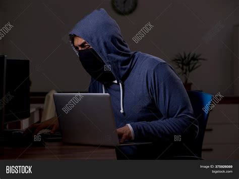 Male Hacker Hacking Image Photo Free Trial Bigstock
