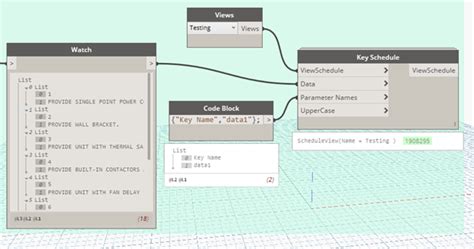 populate multiple key schedules with excel data packages dynamo