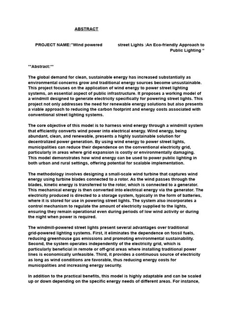 Physics Abstract Pdf Pdf Wind Power Energy Development