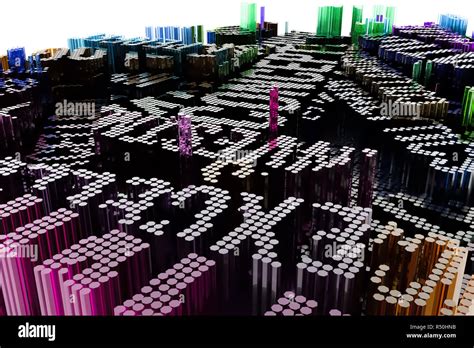 Colorful 3d Rendering Geometric Structure Block Illustrations Of Shape Composition For