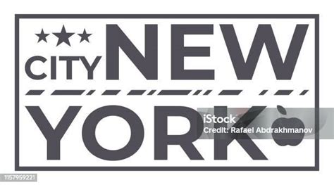 세 개의 별과 사과 아이콘 기호와 뉴욕시 타이포그래피 벡터 티셔츠 인쇄 빈티지 미국 구식 일러스트 포스터 배너 전단지 엽서 섬유 배경 뉴욕 시에 대한 스톡 벡터 아트 및